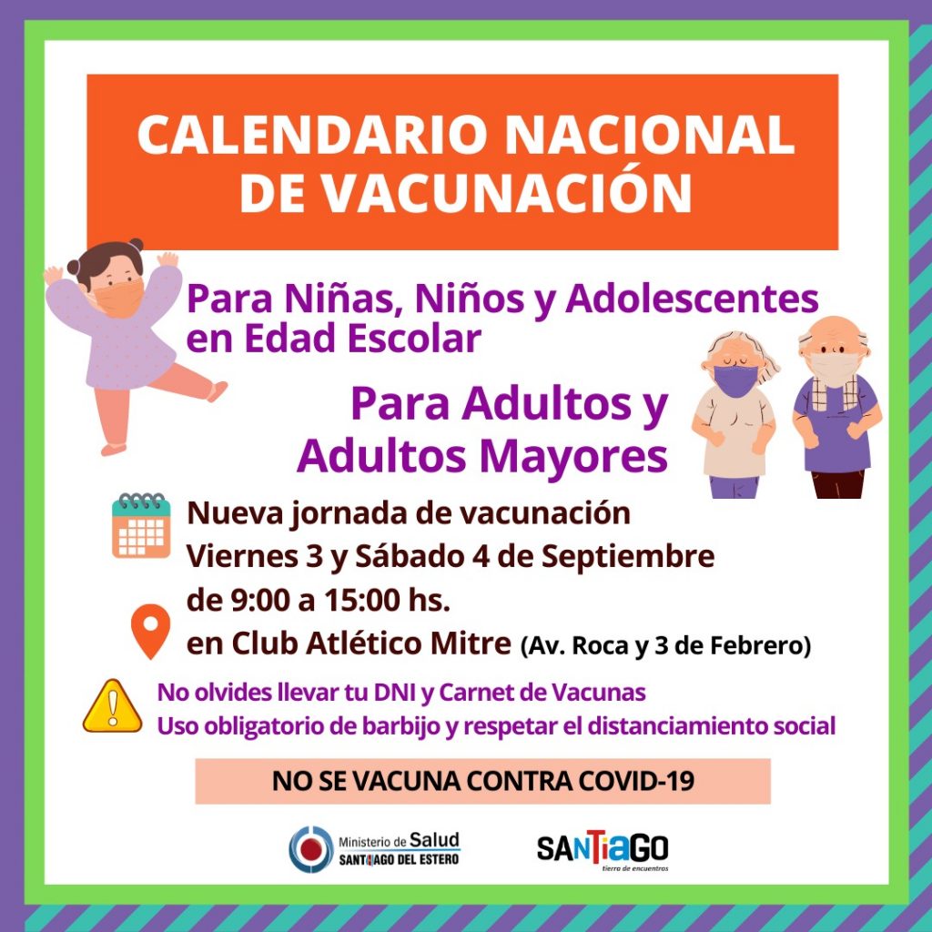Nuevas jornadas de Vacunación para completar el Calendario Nacional de ...