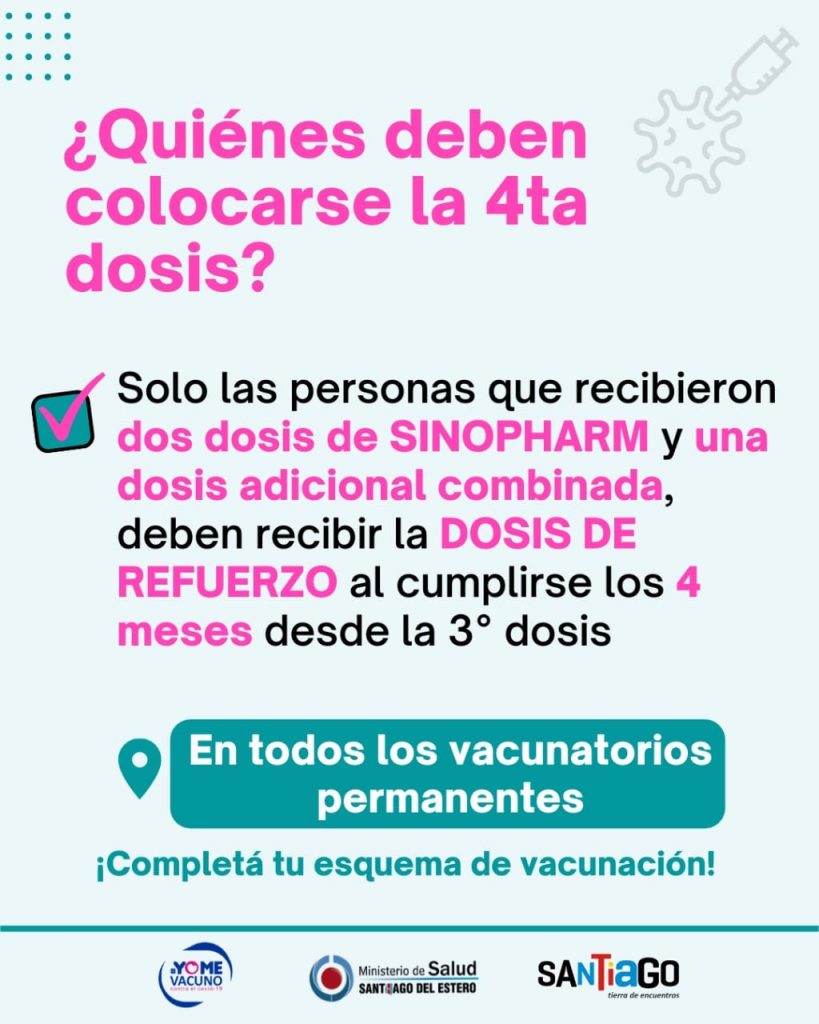 Los mayores de 18 años que se colocaron dos dosis de Sinopharm y una dosis adicional combinada ...